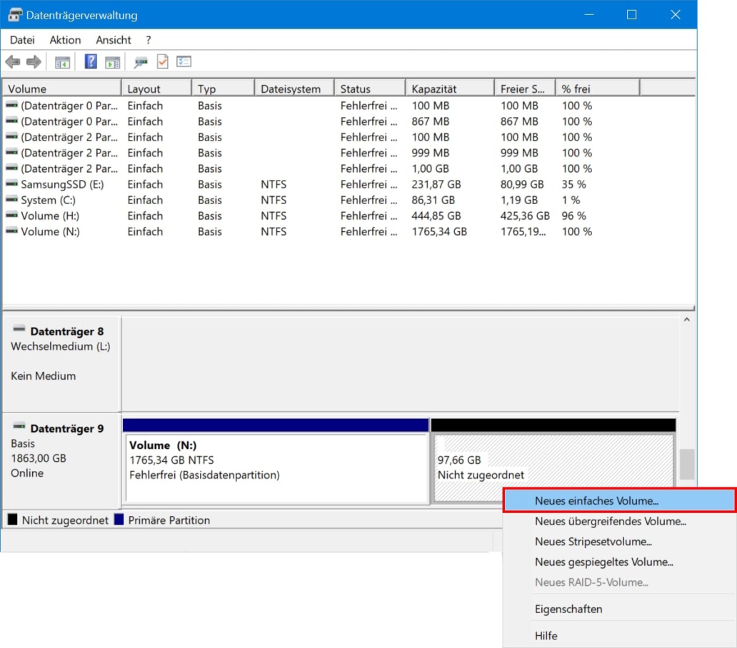 Festplatte partitionieren - in Windows | 3 Anleitungen